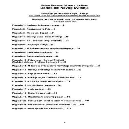 Barbara marciniak donosioci novog svitanja | PDF