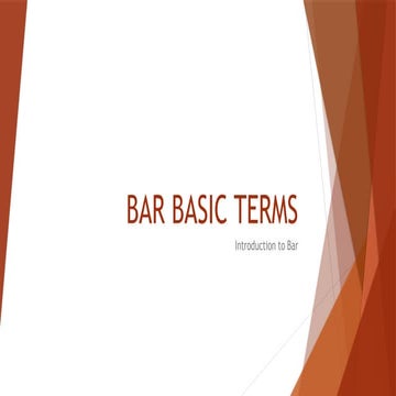 BAR BASIC TERMS AND DEFINITIONS INDUSTRY | PPTX