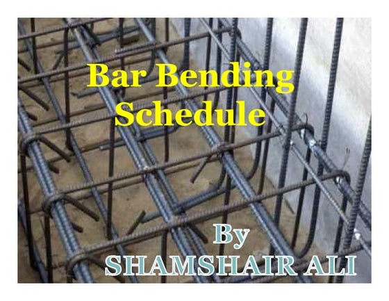 Bar bending schedule | PPTX