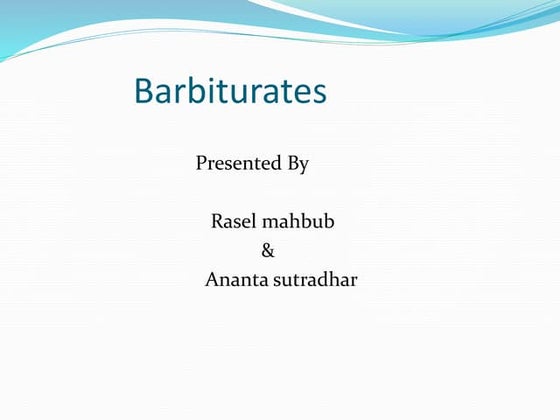 Barbiturates | PPT