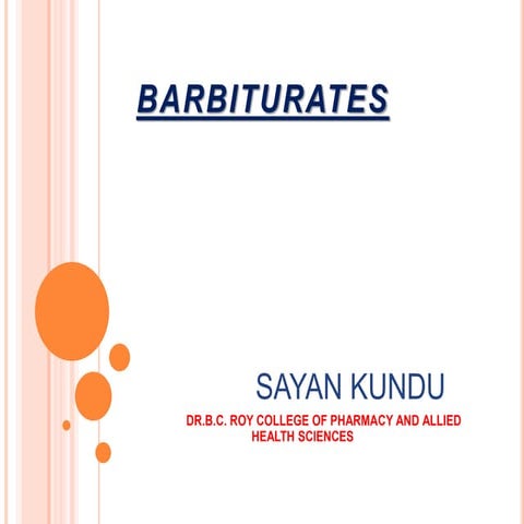 Barbiturates | PPTX