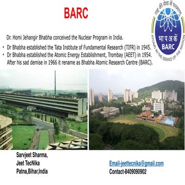 Bhabha Atomic Research Centre (BARC) | PDF