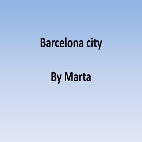 Barcelona Marta | PPTX