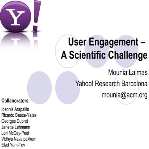 User Engagement - A Scientific Challenge | PPT