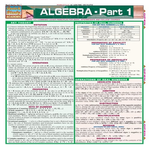 Bar charts quickstudy algebra vol 1 | PDF