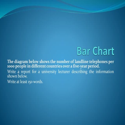 Bar chart telephone connection | PPTX