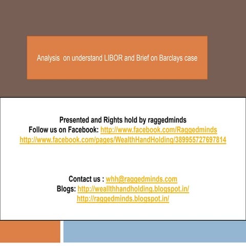 Barclays case and libor | PPTX