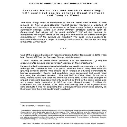 Barclays case bs | PDF