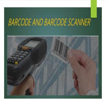 Bar code and Barcode scanner | PPT
