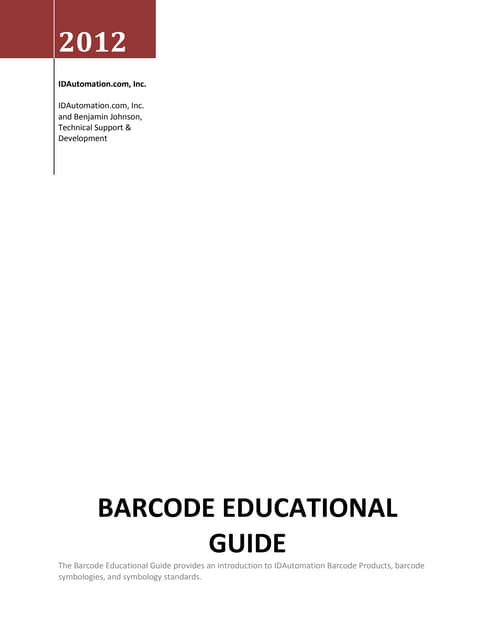 Barcode technology | PPTX | Computing | Technology & Computing