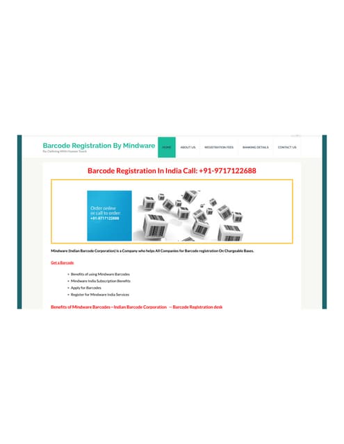 Registration form For Barcode Registration | PDF