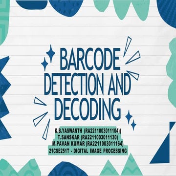 Barcode Detection GCCCCCCCCCCCCCCCCCCCCCCCCCCCCCCCC | PPT