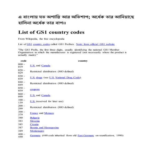 Bar Codes Different Countries Labs Around The Country Relying On