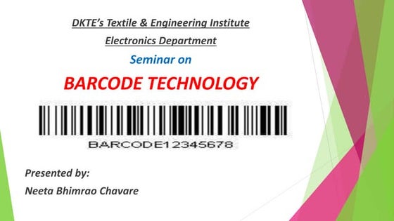 Barcode technology | PPTX | Computing | Technology & Computing