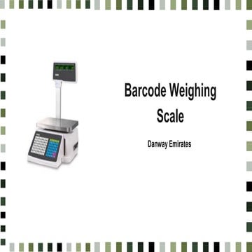 Barcode Weighing Scale | PPTX