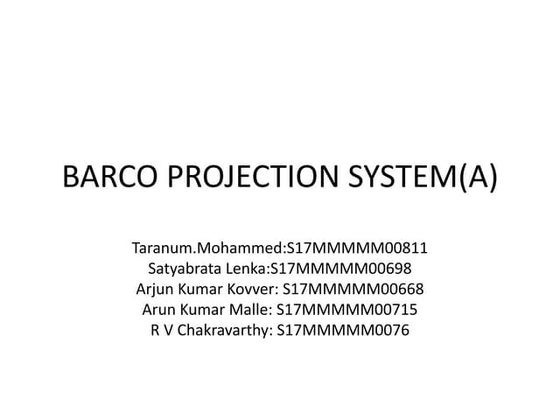 Barco | PPT