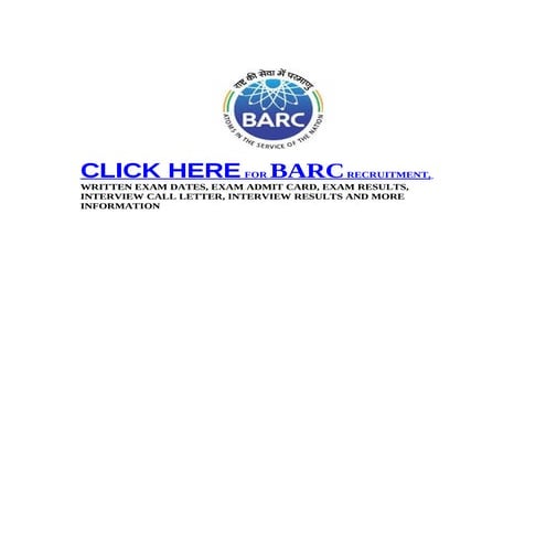 BARC recruitment 2013, exam, admit card & results 2013 | PDF