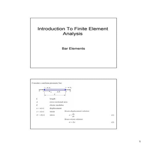 Bar elements | PDF