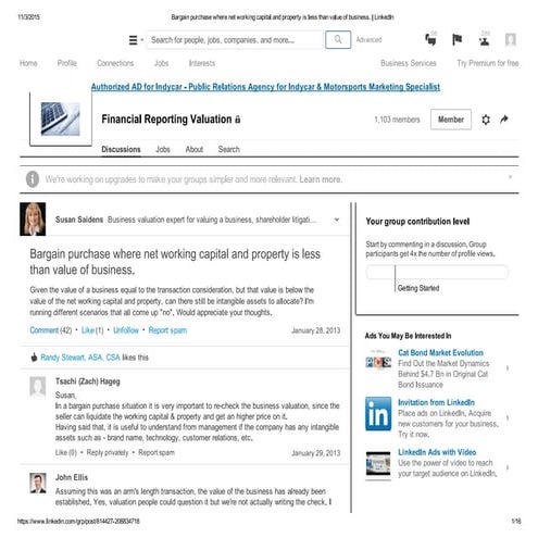 Bargain purchase where net working capi...ess than value of business | PPT