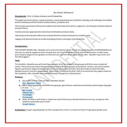 Graphs and charts unit lesson plan | PPTX