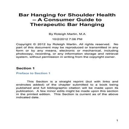 Bar hanging for shoulder health – a consumer guide | PDF
