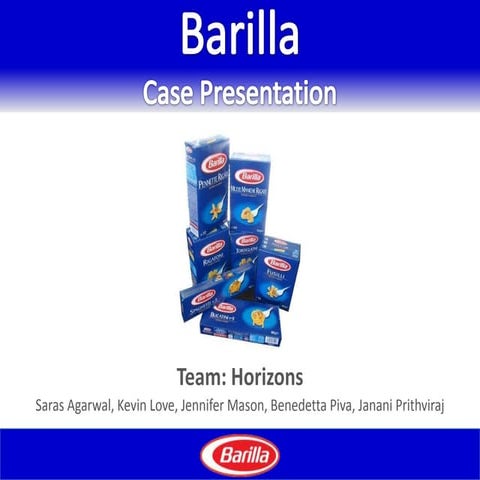 Barilla supply chain | PPTX
