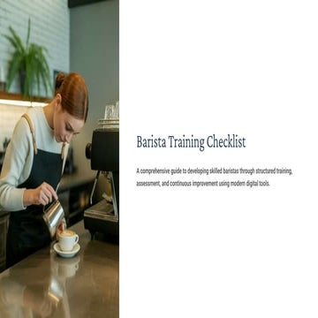 BARISTA NC II - CBLM | PDF