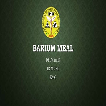 Barium meal follow through procedure in radiology department | PDF
