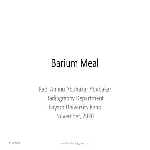 Barium meal | PPTX