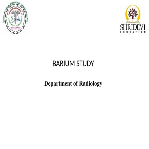 Barium meal follow through procedure in radiology department | PDF