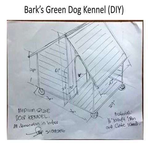 Bark's Green Dog Kennel (DIY from Pallet Wood ) | PPT