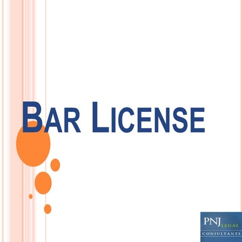 Bar license | PPTX