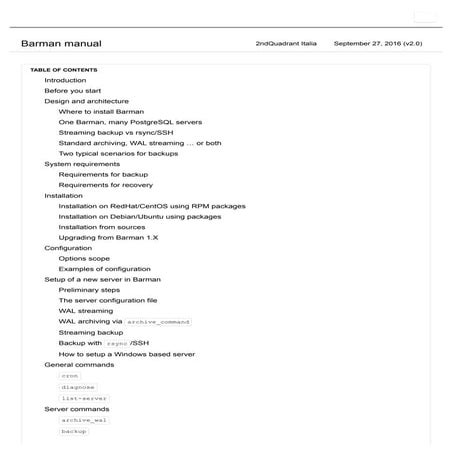 Barman Postgresql Manual Pdf Operating Systems Computer 1592