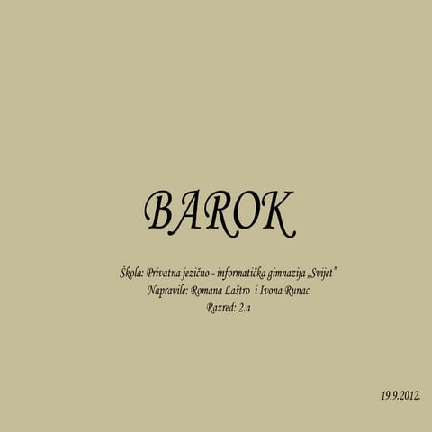 Barok2 1 | PPTX