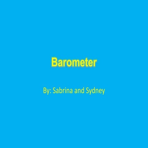 Barometer period 1 | PPTX