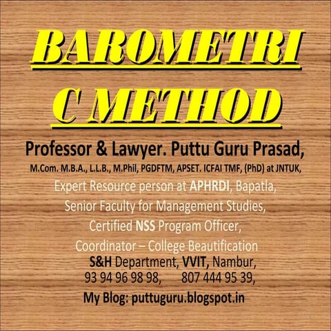 Barometric method 1 gp | PPT