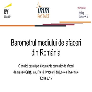 Barometrul mediului de afaceri din Romania 2015 | PPT