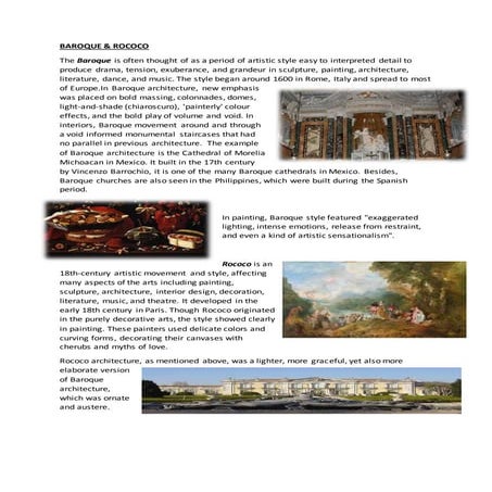 Baroque and rococo art | DOCX