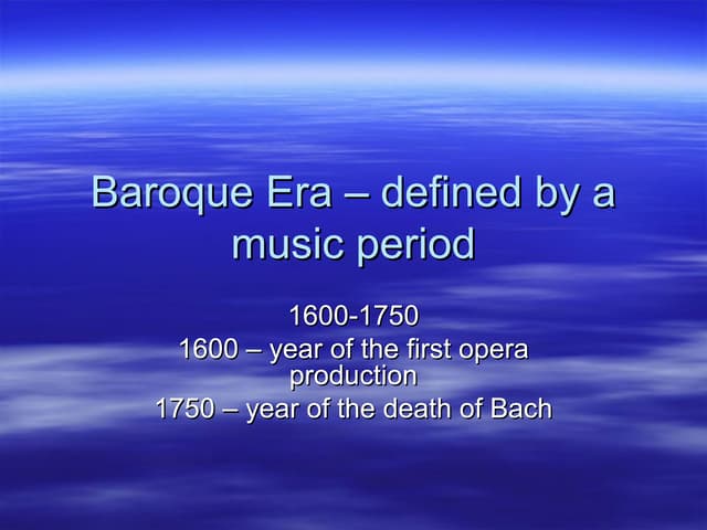 Baroque Period Powerpoint For an Introdution to some of the Periods most important pointspptx | PPTX