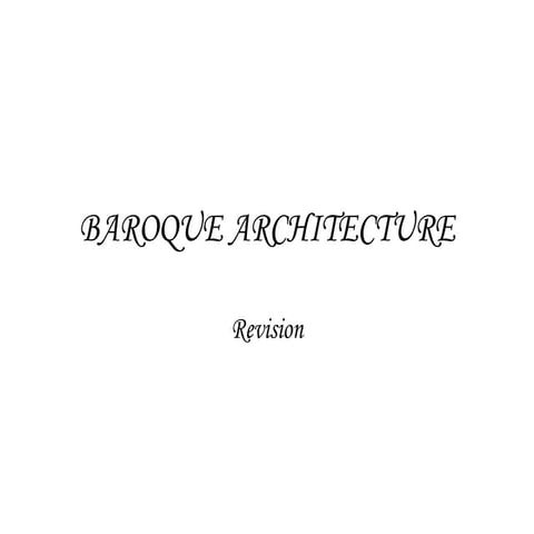 Baroque architecture \ | PPT