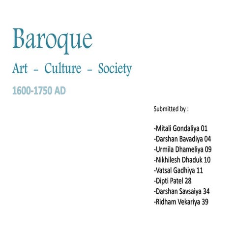 Baroque art | PPTX