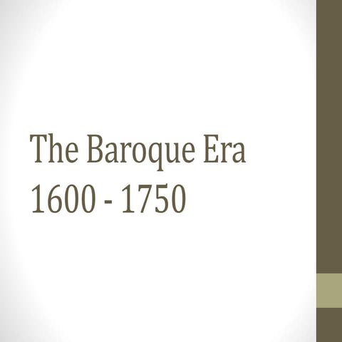 The Baroque Era, J. S. Bach | PPTX