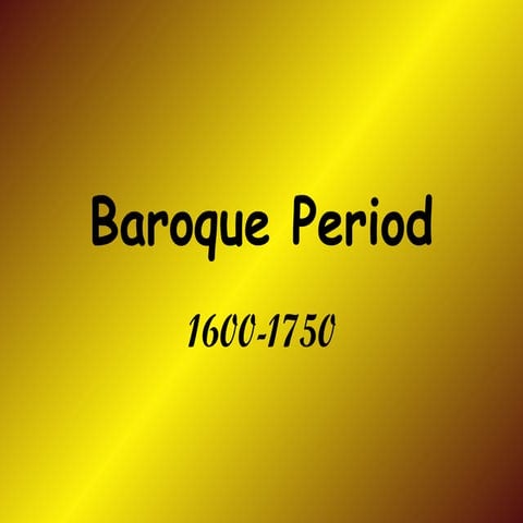 Baroque Period | PPT