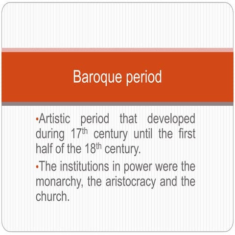 Baroque period | PPT