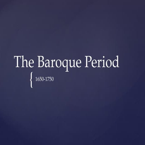 Baroque Period Powerpoint For an Introdution to some of the Periods most important pointspptx | PPTX
