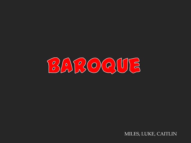 The Baroque Period | PPT