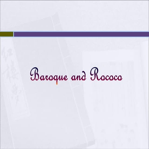 Baroque & Rococo | PDF