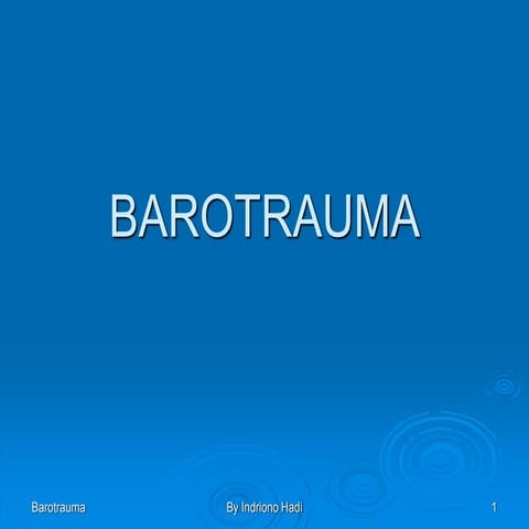 Barotrauma pelajari | PPT