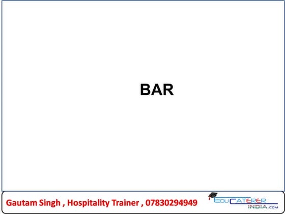 Bar operations.pptx | Bars & Restaurants | Attractions