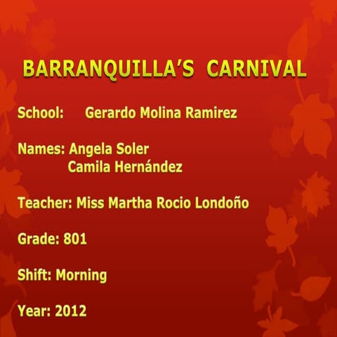 Barranquilla's carnival | PPTX